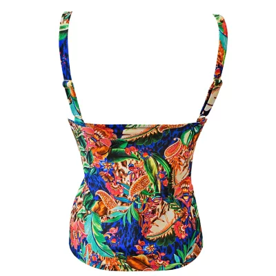 Haut De Maillot De Bain Femme TANKINI Marine, rose et vert GRAIN DE ...