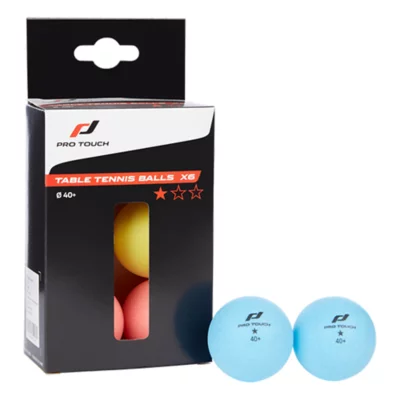 Balles De Tennis De Table PRO BALL 1 STAR X6 Multicolore PRO TOUCH ...