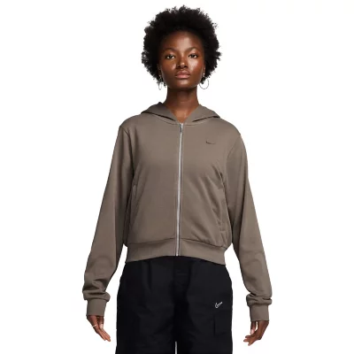 Sweatshirt Zippé À Capuche Femme Sportswear Chill Terry Marron NIKE ...