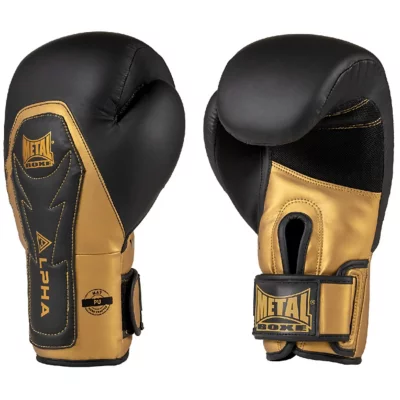 Gants De Boxe Alpha Noir et jaune METAL BOXE | INTERSPORT
