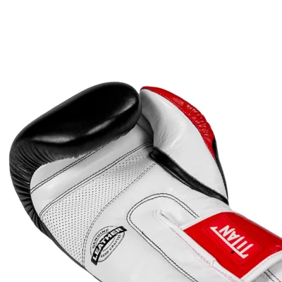 Gants De Boxe TITAN Noir, blanc et rouge METAL BOXE | INTERSPORT
