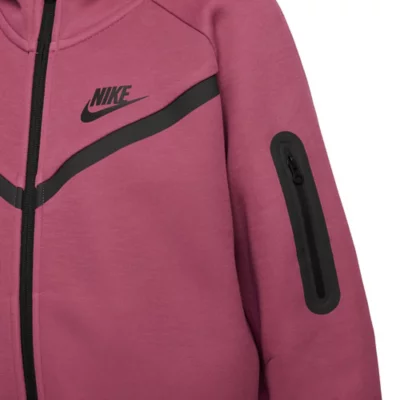 Sweatshirt Zippé À Capuche Fille Sportswear Tech Fleece Rose et noir ...