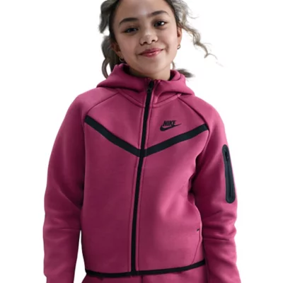 Sweatshirt Zippé À Capuche Fille Sportswear Tech Fleece Rose et noir ...