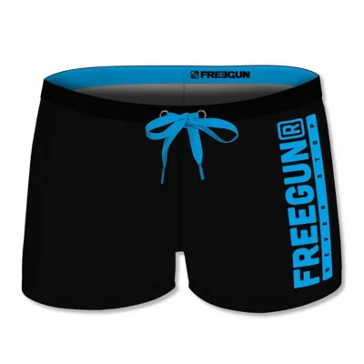 Boxer De Bain Garçon Moulant Uni Noir FREEGUN | INTERSPORT